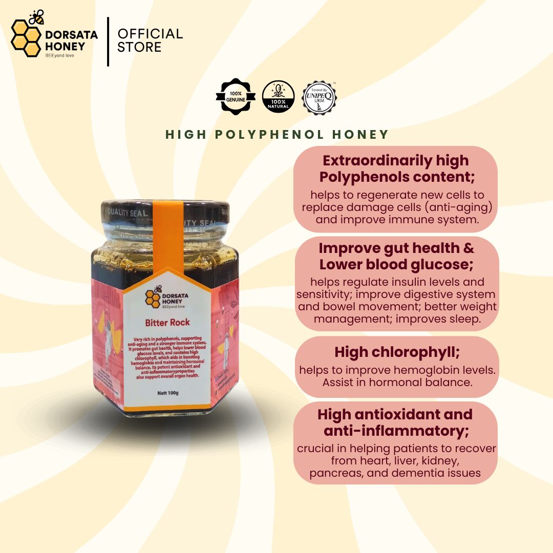 2x Rock Honey & 2x Tree Honey & Trigona Honey - 300g